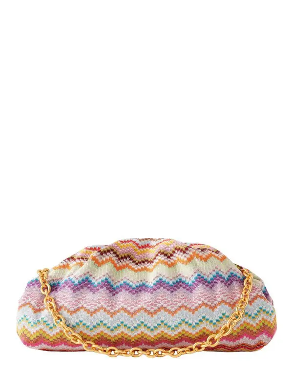 Missoni Large Striped Lurex Pouch - Multi