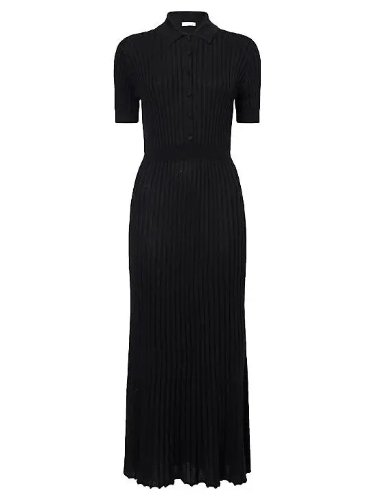 Gabriela Hearst Amor Ribbed Cashmere-silk Knitted Midi Dress - Black
