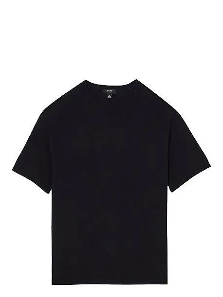 REISS Brook Raglan-sleeve Merino-wool T-shirt - Navy
