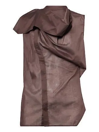 Rick Owens Island Draped Sleeveless Shirt - Macassar
