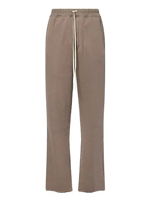 Rick Owens Dietrich Drawstring-waistband Cotton Trousers - Dust