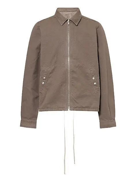 Rick Owens Zip-front Oversized Cotton Jacket - Dust