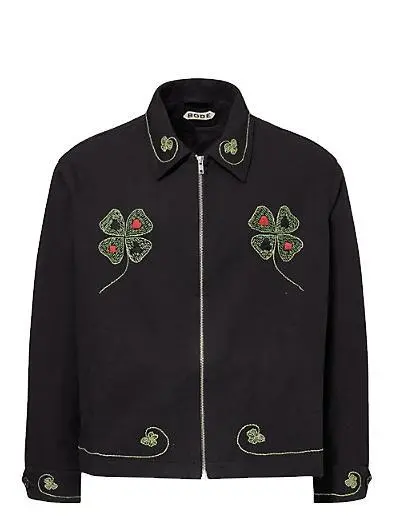BODE Lucky Draw Embroidered Cotton Jacket - Black