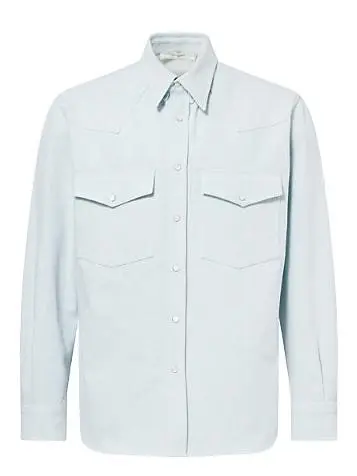 UMIT BENAN Western Patch-pocket Denim Shirt - Light Blue