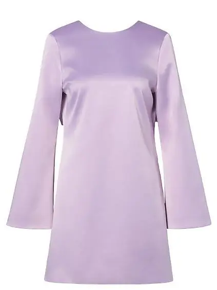 MALINA Elna Bow-back Satin Mini Dress - Lavender
