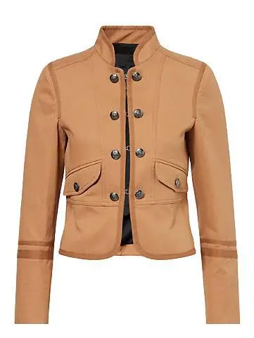 ME+EM Military Slim-fit Cotton Jacket - Light Walnut Brown