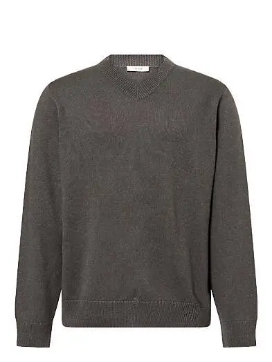 THE ROW Memphis V-neck Jumper - Steel Grey