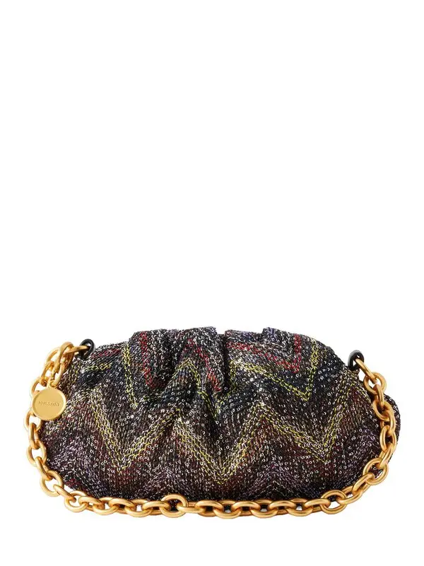 Missoni Small Sequined Striped Pouch - Multi