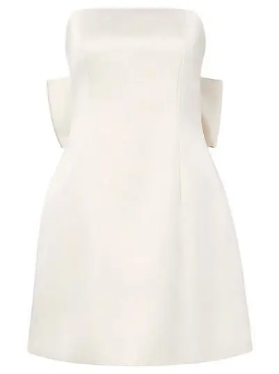 MALINA Florinna Bow-back Mini Dress - Vanilla