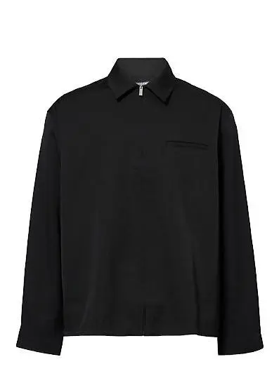 Jacquemus La Chemise Mecano Zip-up Wool Jacket - Black