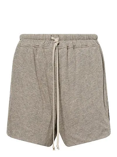 Rick Owens Cotton-jersey Shorts With Drawstring Waistband - Grey Melange
