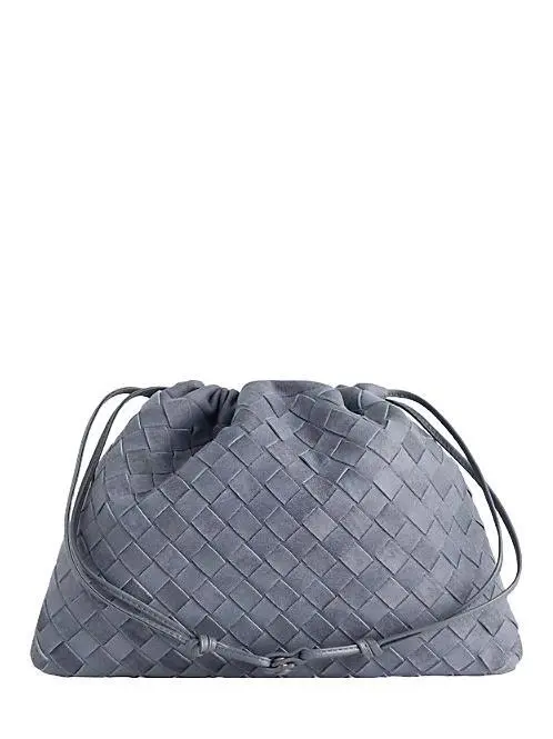Bottega Veneta Suede Shoulder Bag - Cloudy Indigo
