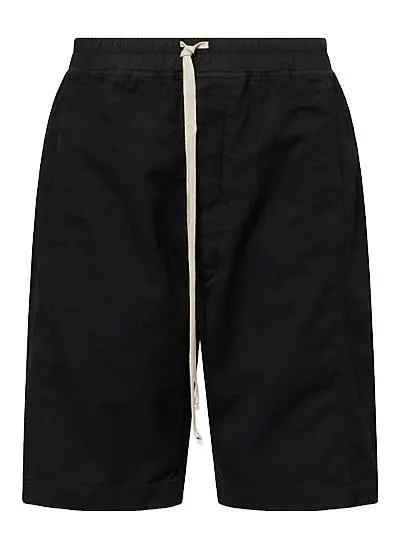 Rick Owens Pusher Wide-leg Cotton Shorts - Black