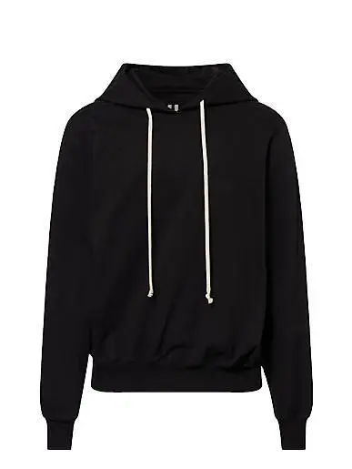 Rick Owens Graphic-print Oversized Cotton Hoody - Black/milk