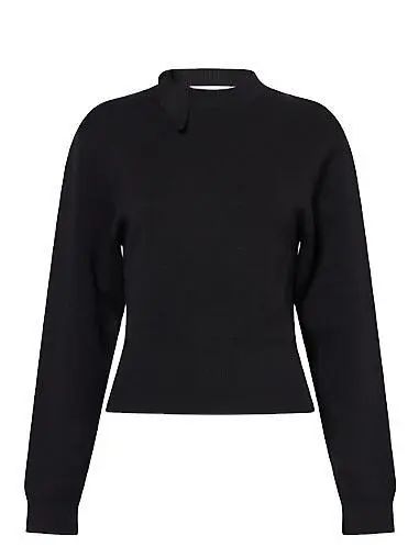 Givenchy Bow Wool-blend Knitted Jumper - Black