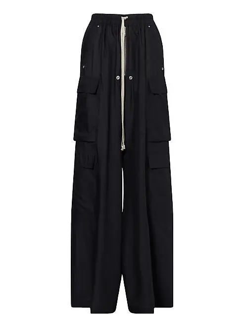 Rick Owens Cargobelas Wool Trousers - Black