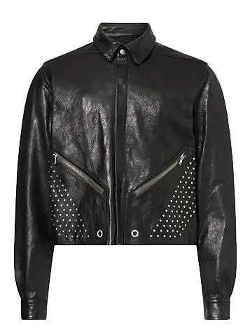 Rick Owens Studded Leather Jacket - Black