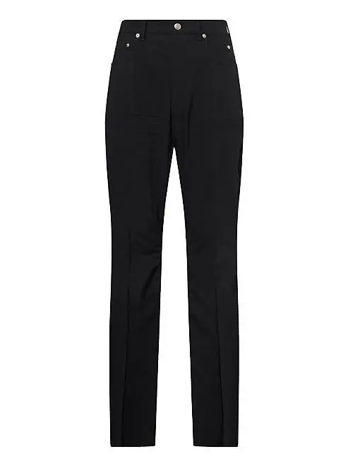 Rick Owens Bolan Bootcut Wool Trousers - Black