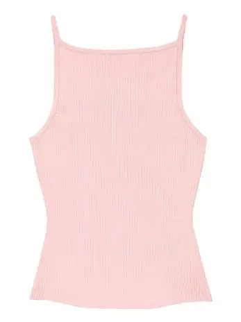 Maje Square-neck Ribbed Top - Pink