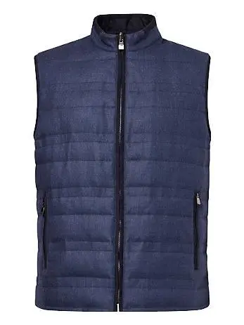 Corneliani Reversible Quilted Gilet - Navy Blue