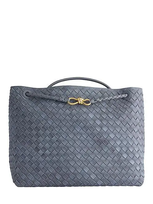 Bottega Veneta Andiamo Large Suede Tote Bag - Cloudy Indigo