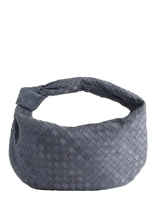 Bottega Veneta Jodie Small Suede Hobo Bag - Cloudy Indigo