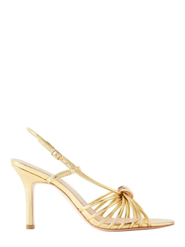 LOEFFLER RANDALL Mareka Metallic Leather Sandals - Gold