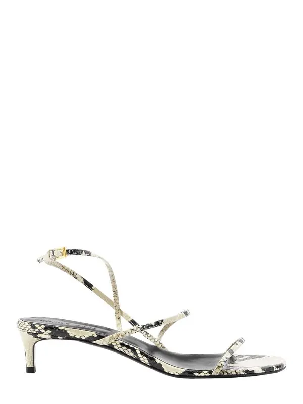 Khaite Loop Snake-effect Leather Sandals - Snake Print