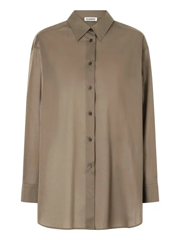 JIL SANDER Cotton-poplin Shirt - Army Green
