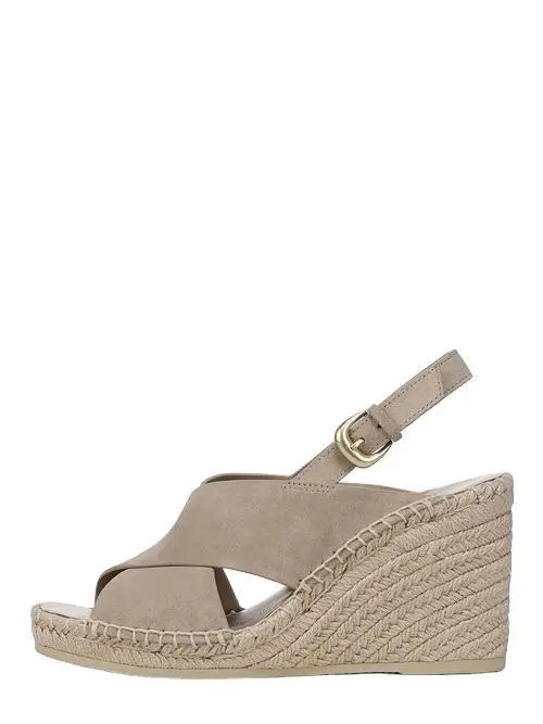 Vince Georgia Suede Espadrille Wedge Sandals - Natural