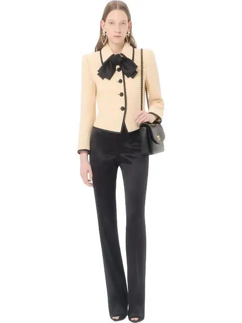Valentino Garavani Double Duchesse Stretch Trousers - Black