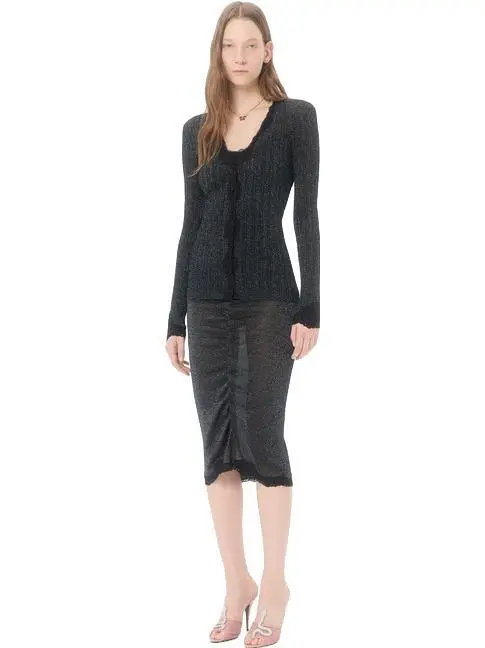 Valentino Garavani Lurex Knit Skirt - Metallic
