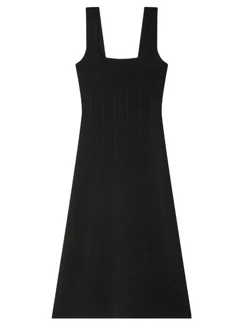 WHITE & WARREN Paperfine Midi Dress - Black