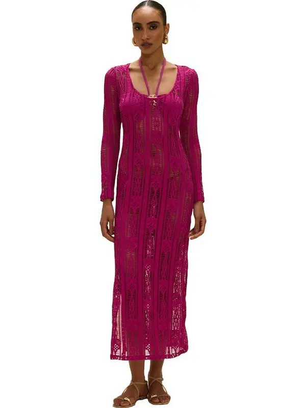 PatBO Myra Knit Maxi Dress - Pink