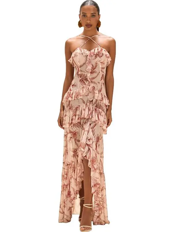 PatBO Sunset Maxi Dress - Brown / Neutral