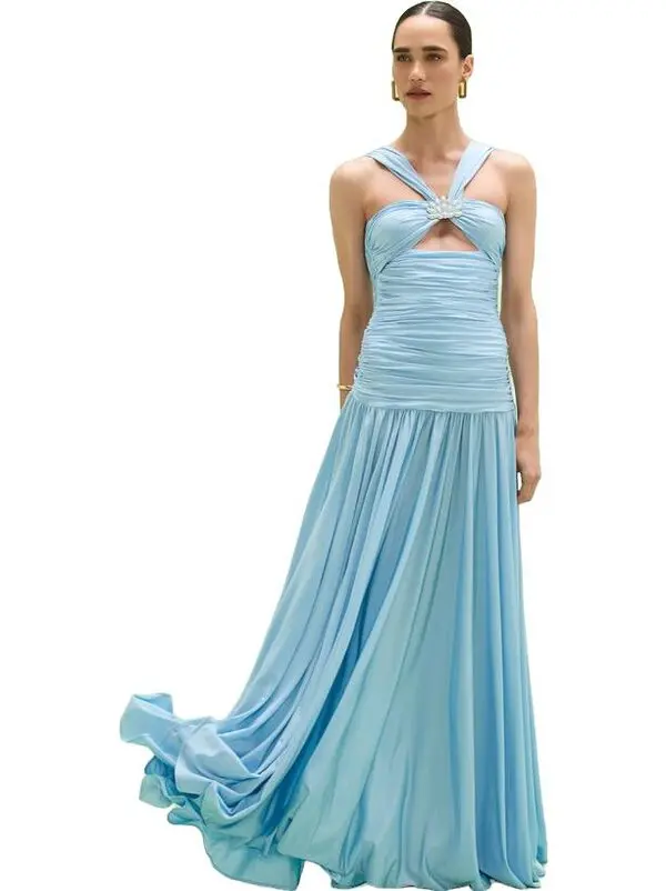 PatBO Gisele Jersey Maxi Dress - Blue