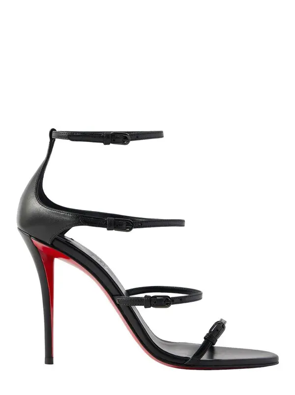 CHRISTIAN LOUBOUTIN Millennium Buckled Leather Sandals - Black