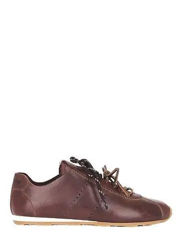 Miu Miu Plume Vitello Old Sneaker - Caffe