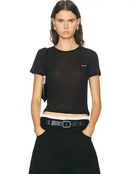 Miu Miu Costina Top - Nero