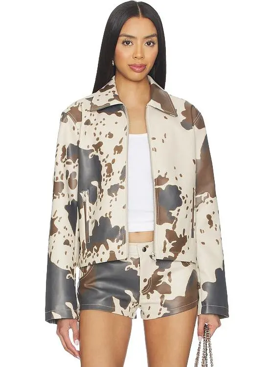 Superdown Clara Jacket - Cow Print