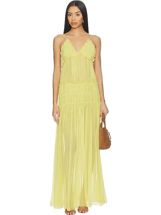 Tularosa Covasanta Maxi Dress - Chartreuse