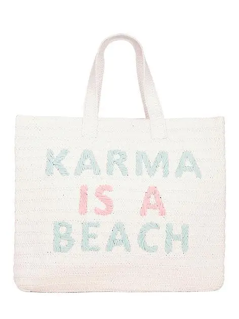 BTB LOS ANGELES Karma Is A Beach Tote Bag - Light Pink