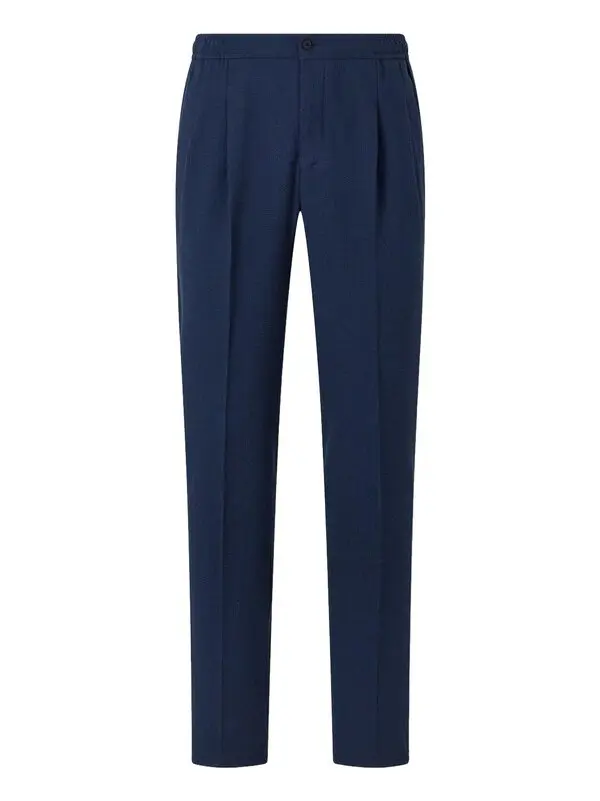 Rubinacci Straight-leg Linen Trousers - Blue