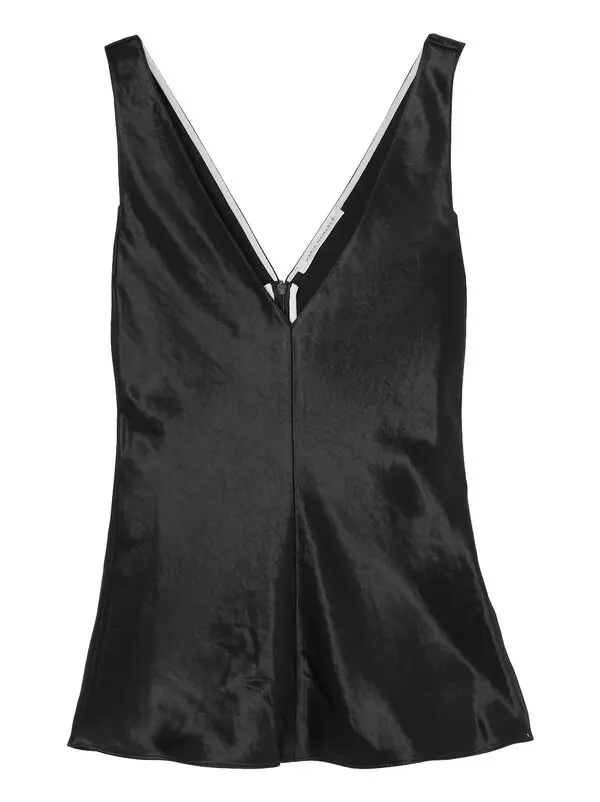 AGOLDE Maria Mcmanus Paneled Organic Cotton Camisole - Black