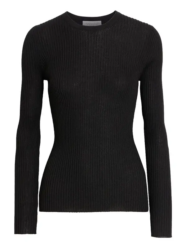 Gabriela Hearst Ribbed Cashmere And Silk-blend Sweater - Black