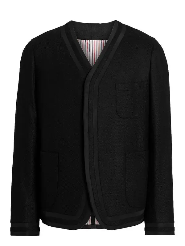Thom Browne Wool-twill Jacket - Black