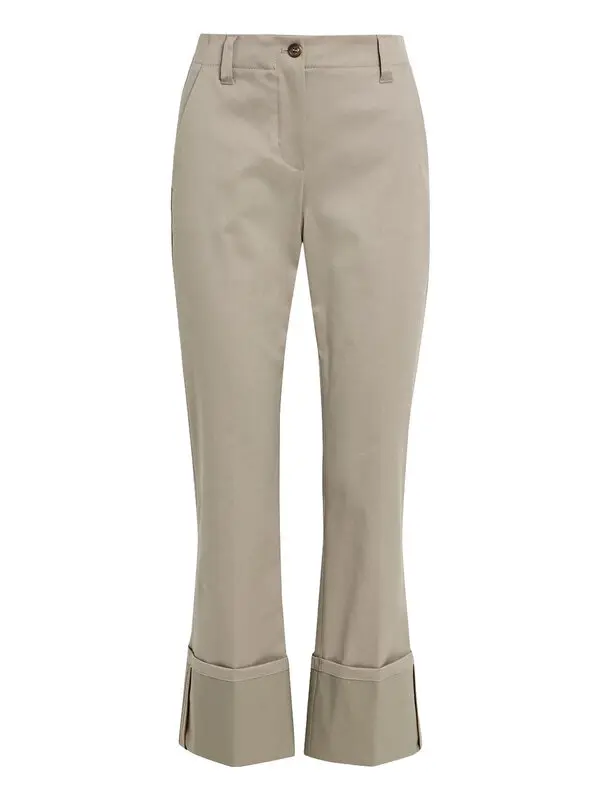 Brunello Cucinelli Cotton-blend Twill Straight-leg Pants - Mushroom