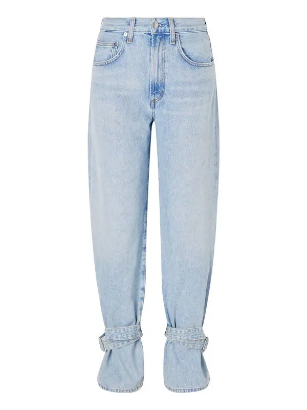 AGOLDE Belted Straight-leg Jeans - Blue