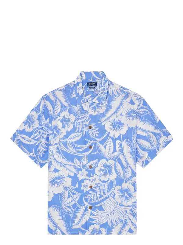 Polo Ralph Lauren Printed Linen Shirt - Blue