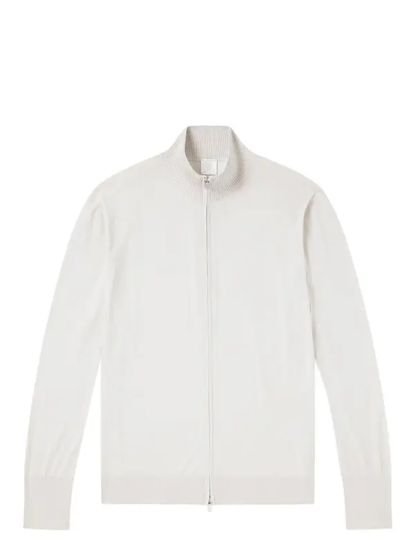 Eleventy Wool Zip-up Cardigan - Neutrals